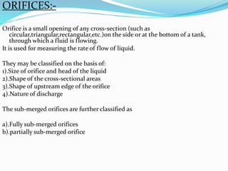 Classification of orifices | PPTX
