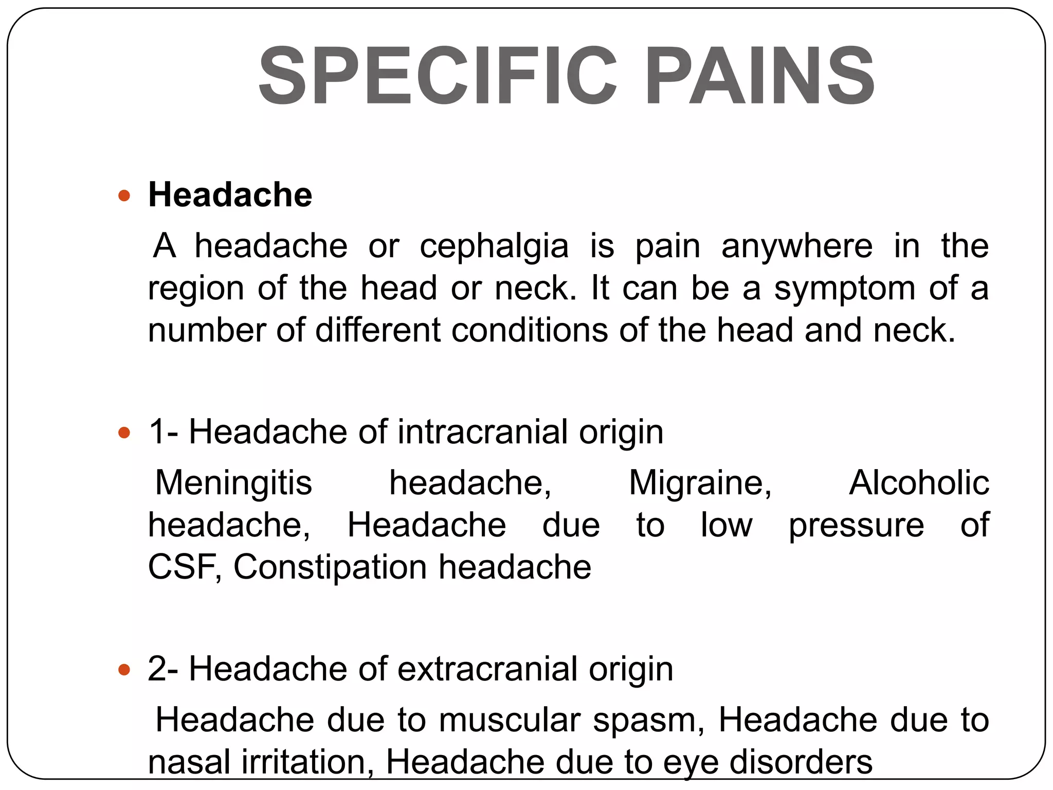 Classification of Pain | PPTX