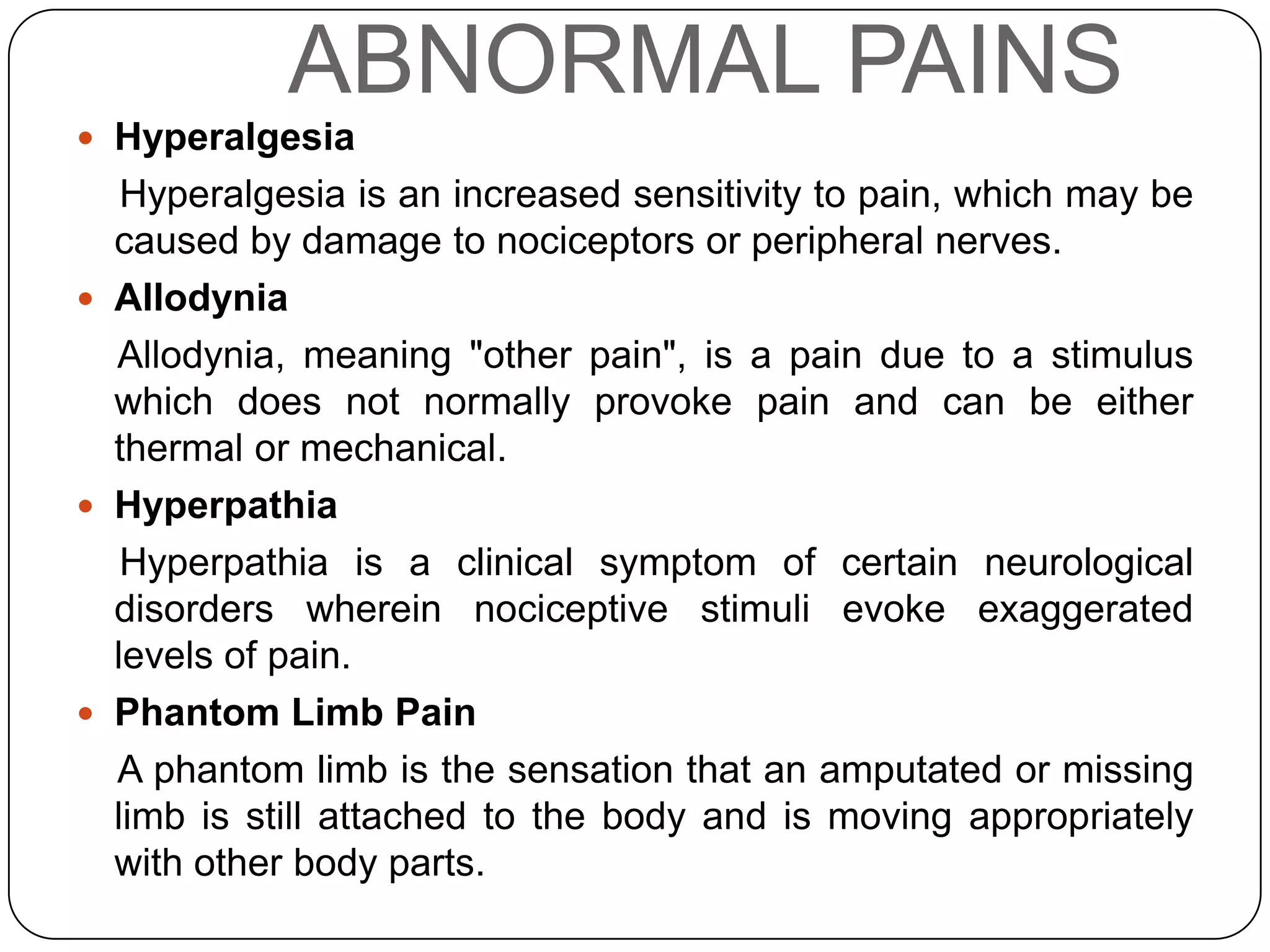 Classification of Pain | PPTX