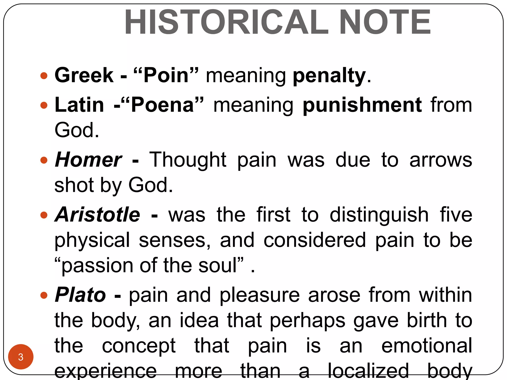 Classification of Pain | PPTX