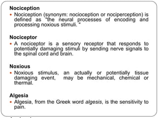 Classification of Pain | PPTX