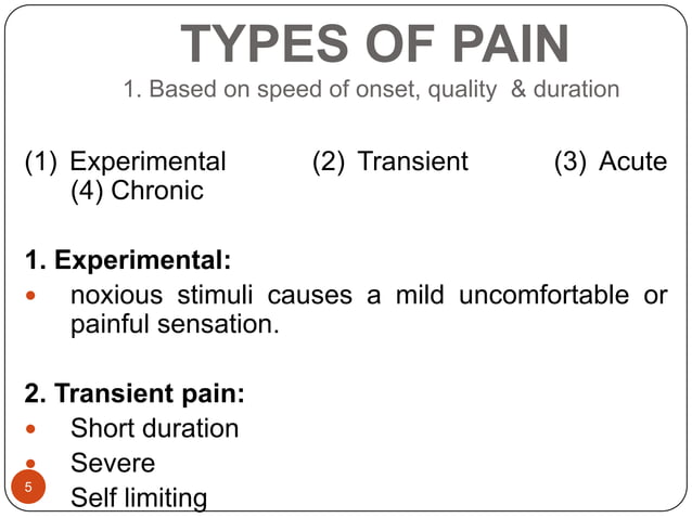 Classification of Pain | PPTX