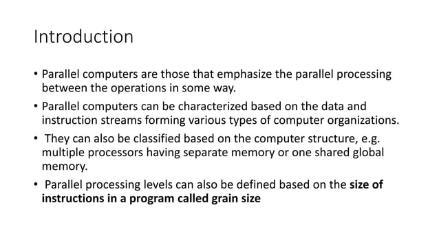 Classification Of Parallel Computerspptx Operating Systems Computer Software And Applications