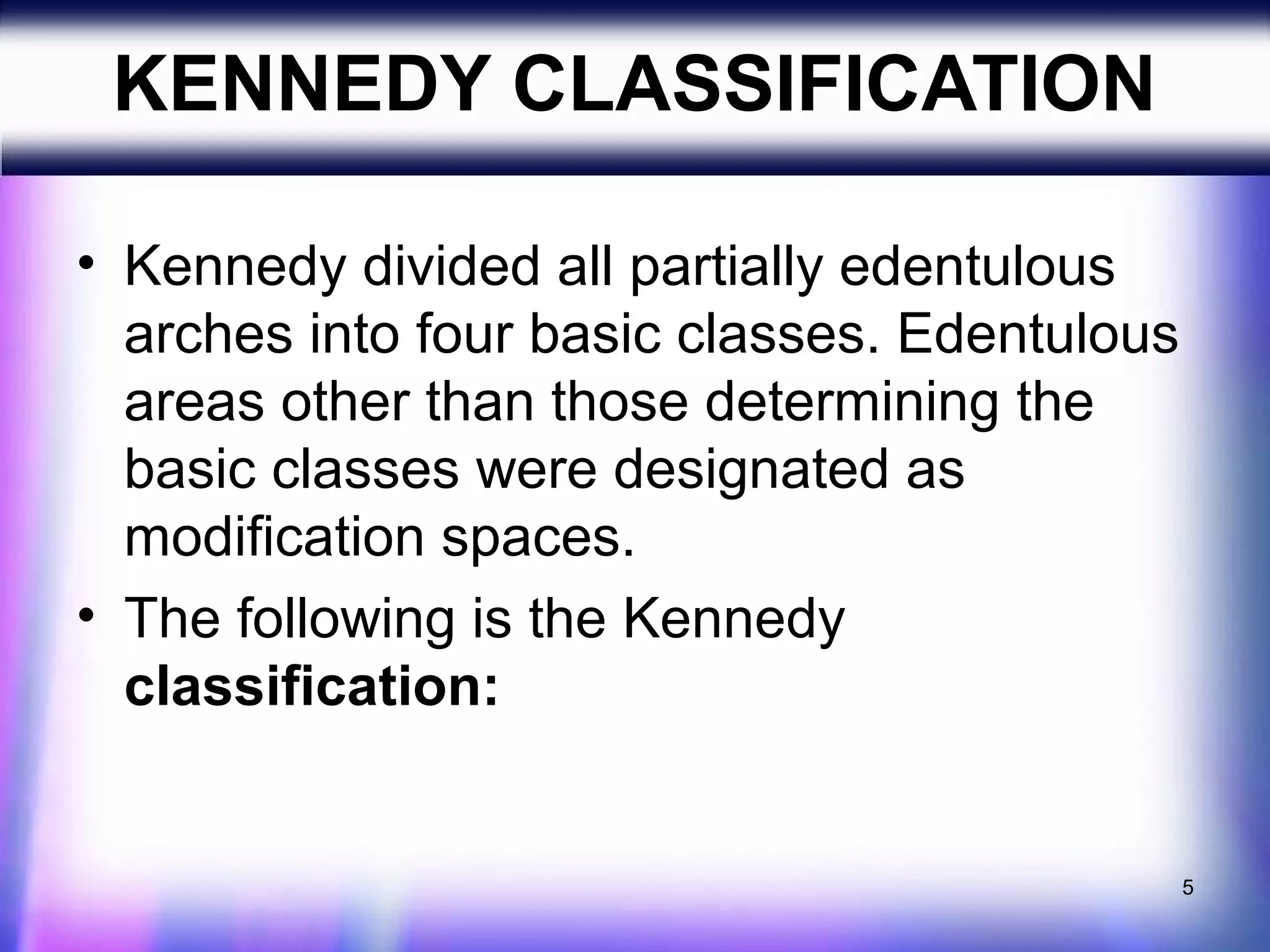 Classification of partially edentulous arches | PPT