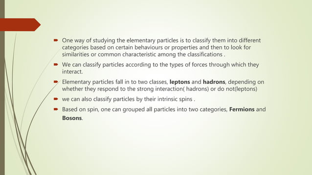 Classification of particles | PPTX