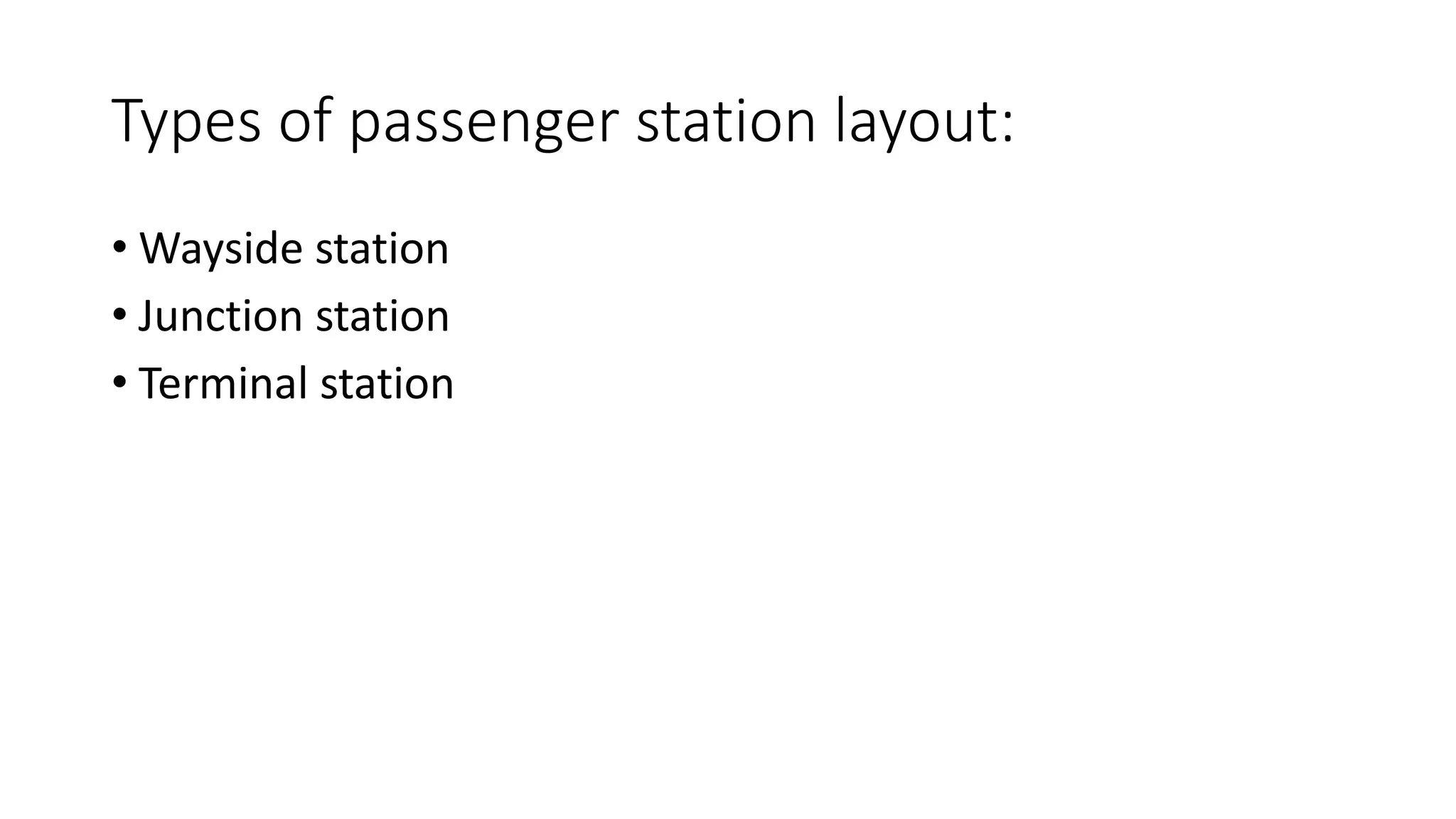 Classification of passenger stations | PPTX