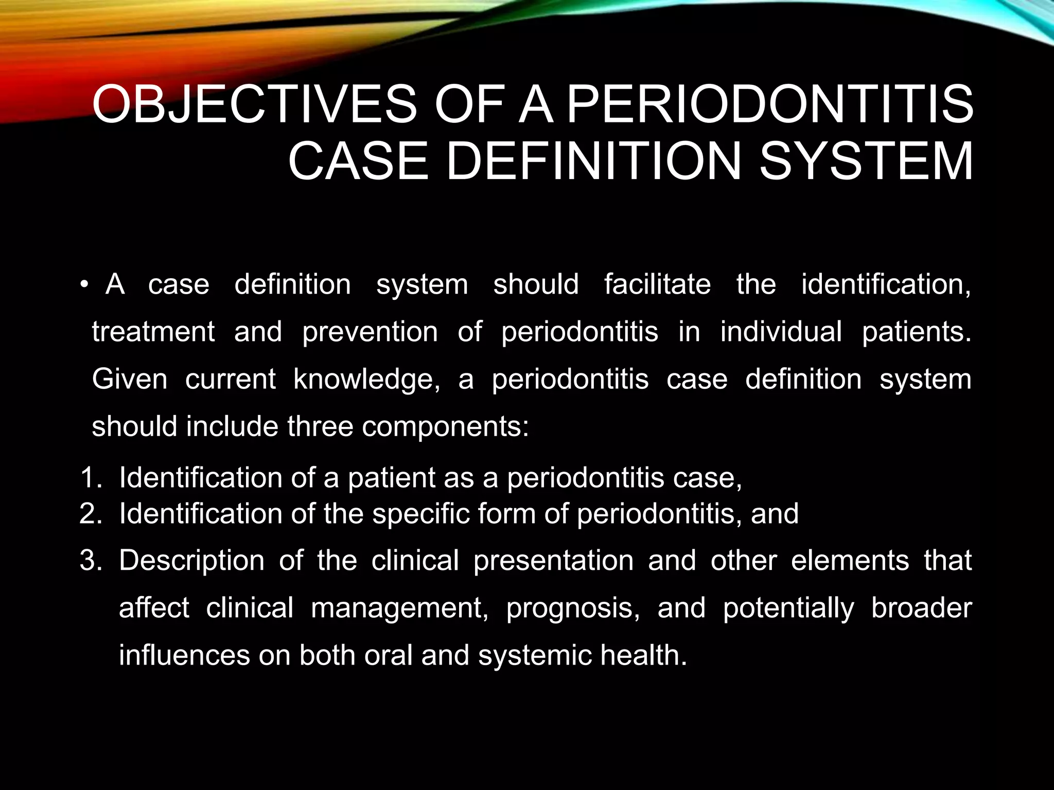Classification of periodontal disease 2017 | PPTX | Dental Health ...