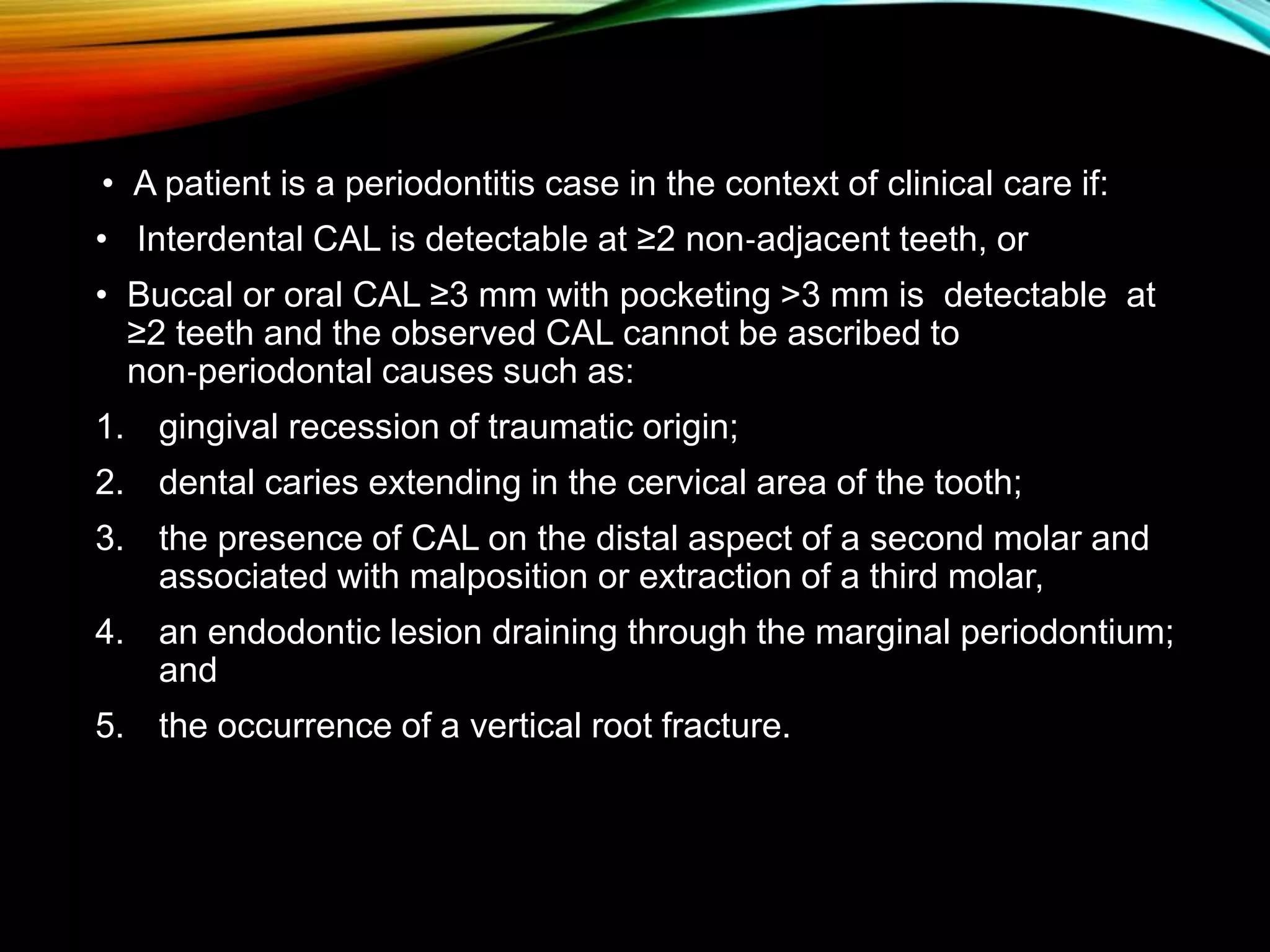 Classification of periodontal disease 2017 | PPTX | Dental Health ...