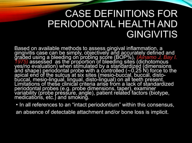 Classification of periodontal disease 2017 | PPTX | Dental Health ...