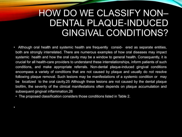 Classification of periodontal disease 2017 | PPTX | Dental Health ...