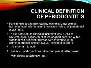 Classification of periodontal disease 2017 | PPTX