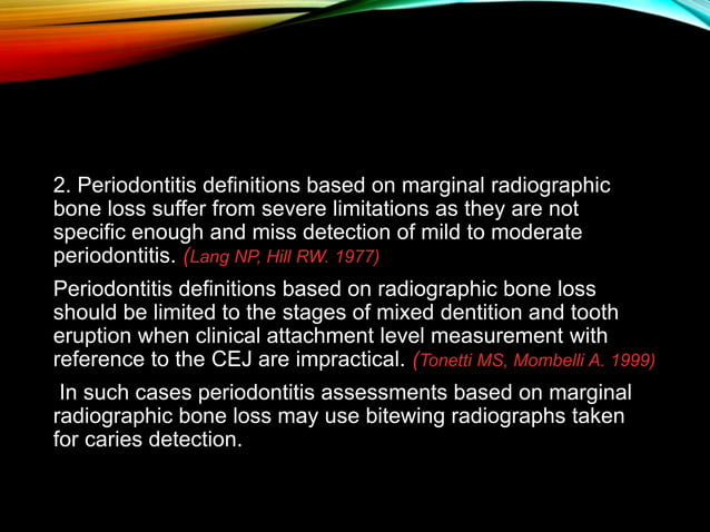 Classification of periodontal disease 2017 | PPTX | Dental Health ...