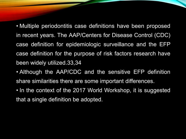 Classification of periodontal disease 2017 | PPTX | Dental Health ...