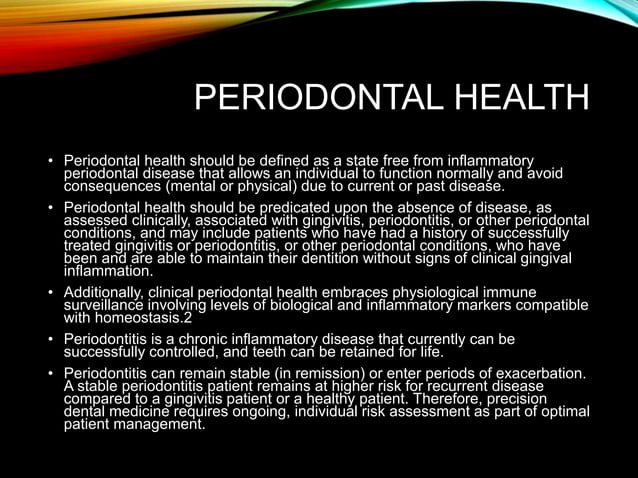 Classification of periodontal disease 2017 | PPTX | Dental Health ...