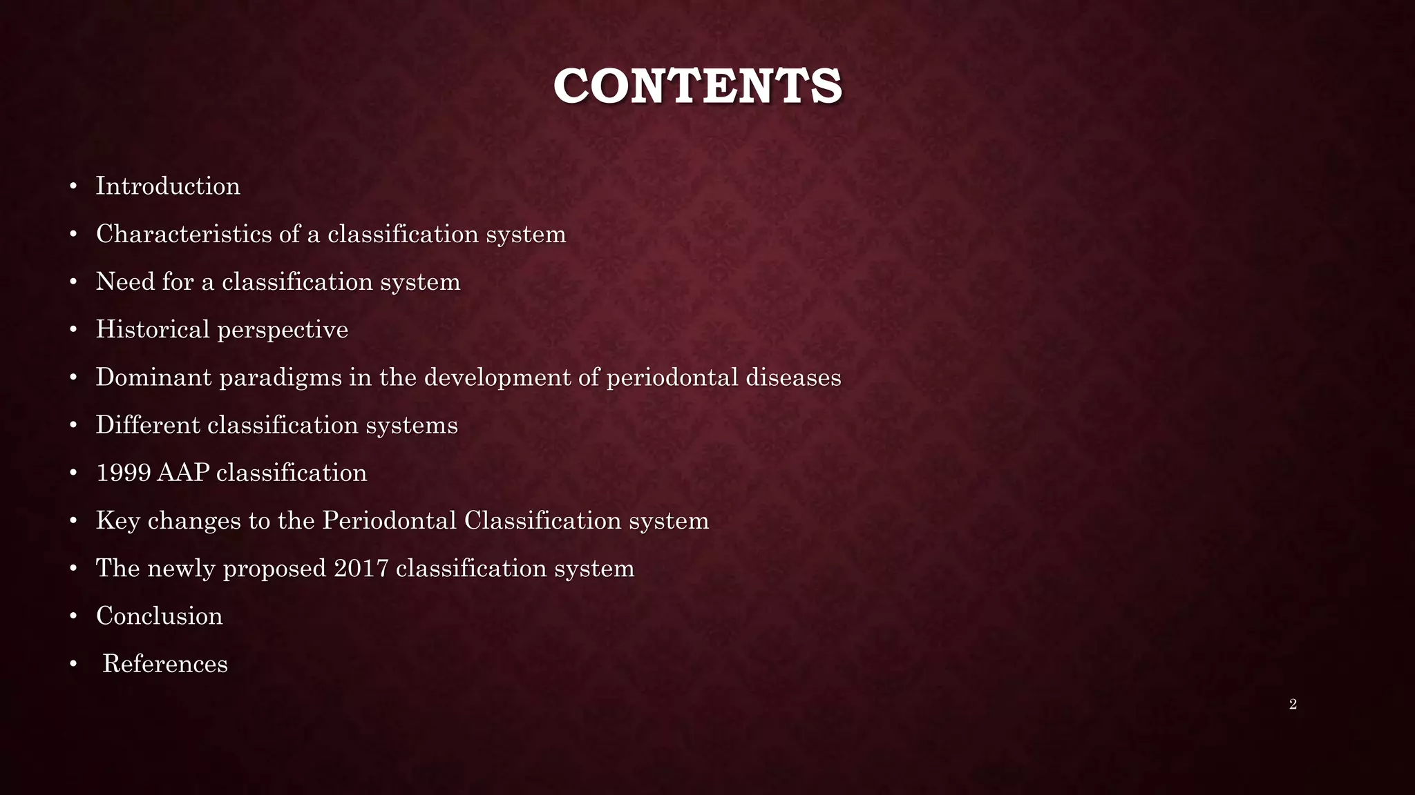CLASSIFICATION OF PERIODONTAL DISEASE-OLD & RECENT Updates | PPTX
