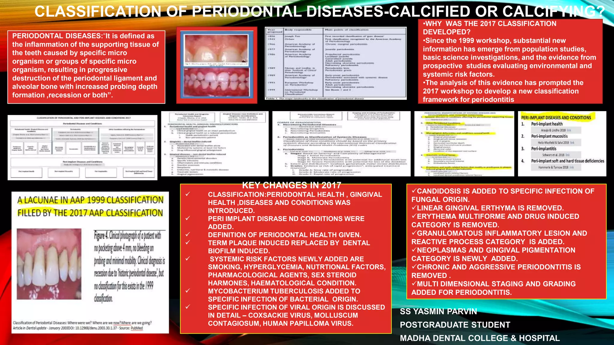 Classification of periodontal diseases calcified or calcifying | PPT