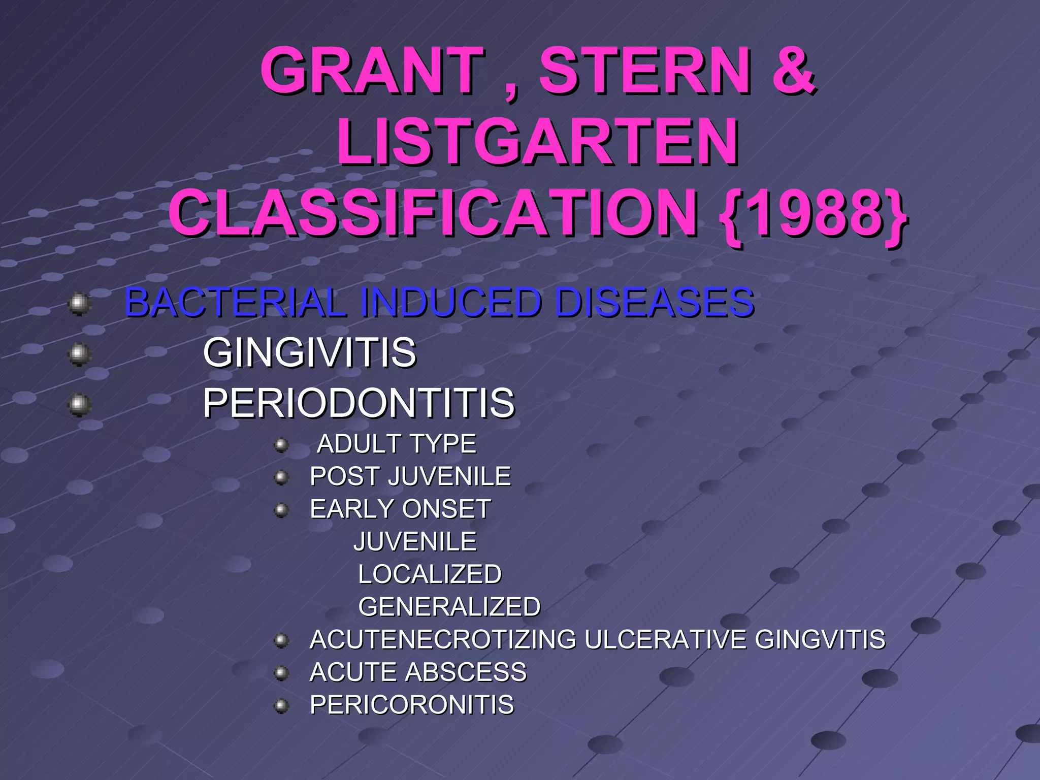 Classification of periodontal diseases | PPT
