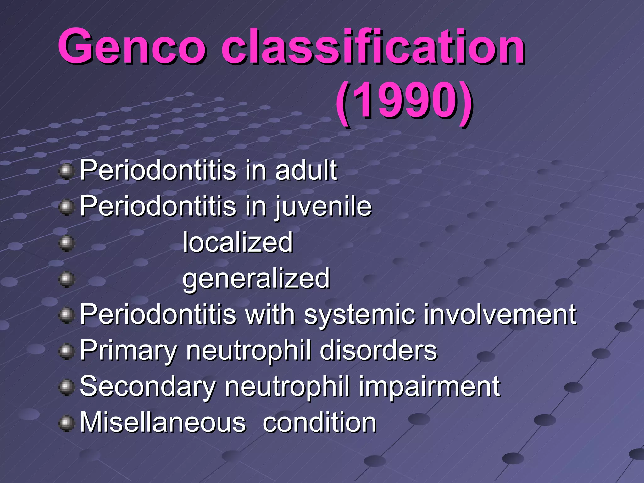 Classification of periodontal diseases | PPT