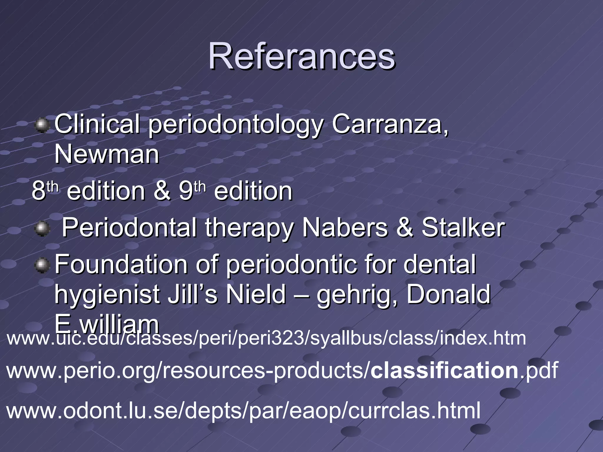 Classification of periodontal diseases | PPT