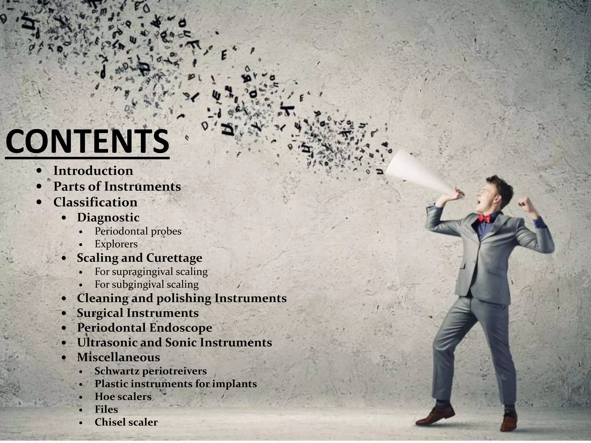 Classification of periodontal instruments | PPTX