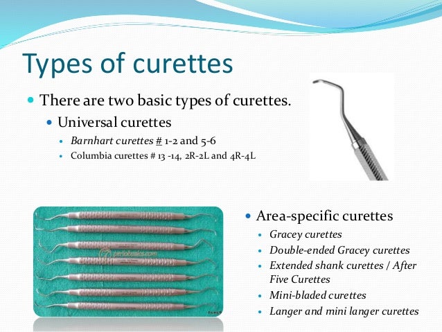 Classification of periodontal instruments