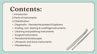 Classification of Periodintal Instruments .pdf | Oral care | Personal Care