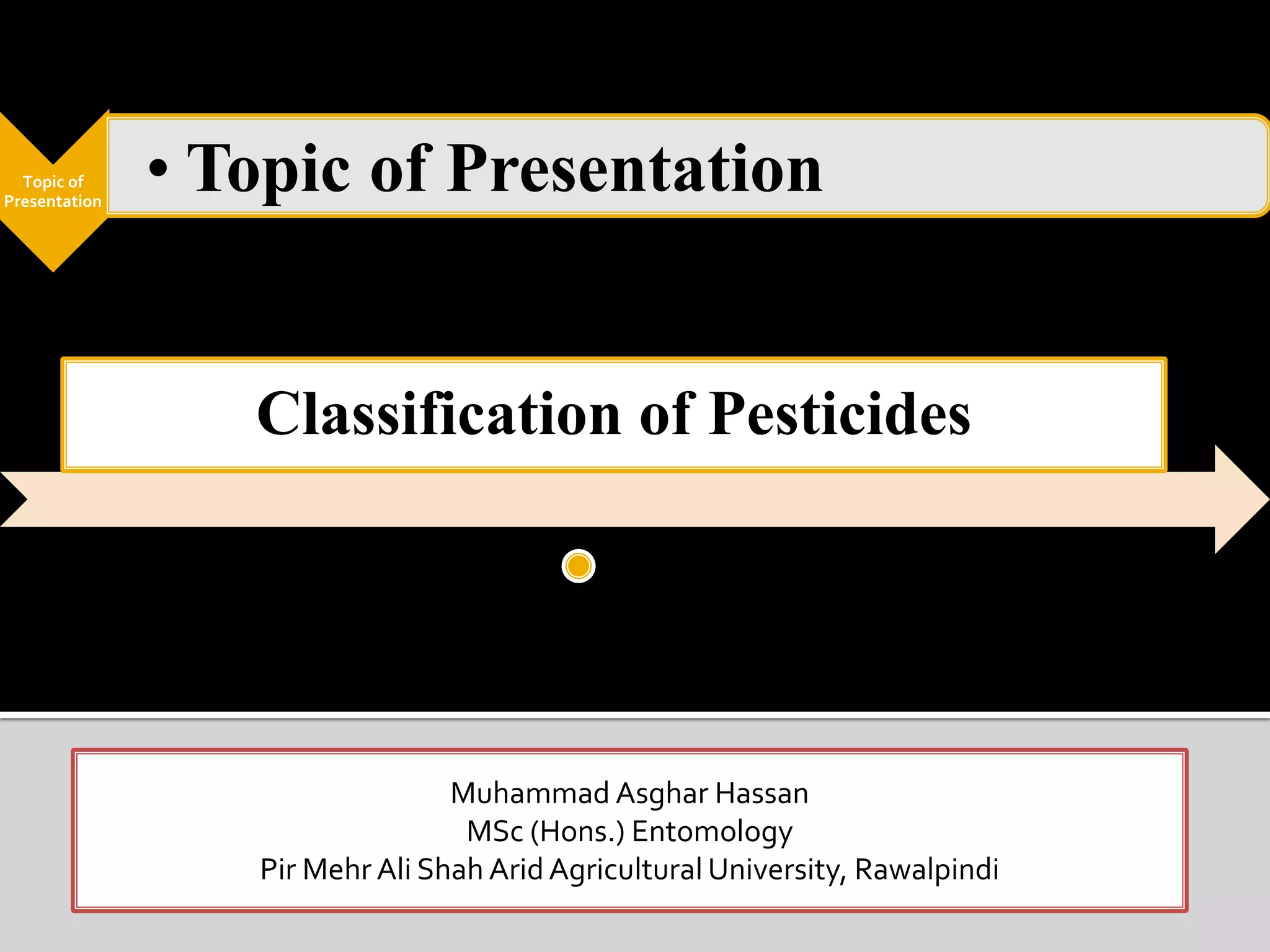 Classification of pesticides | PPTX