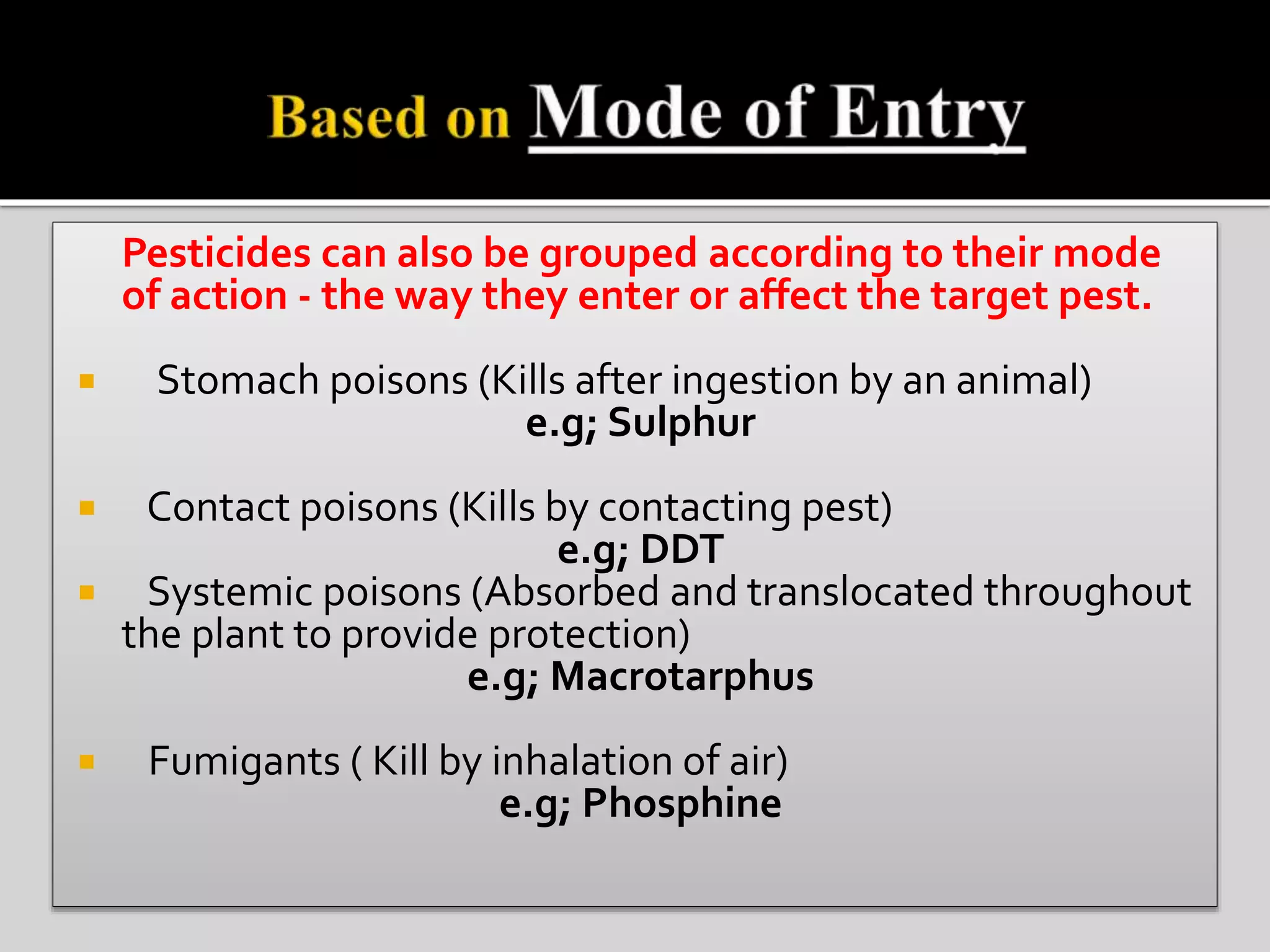 Classification of pesticides | PPTX
