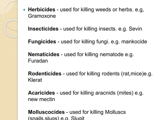 Classification of pesticides & fungicides | PPTX | Gardening | Home ...