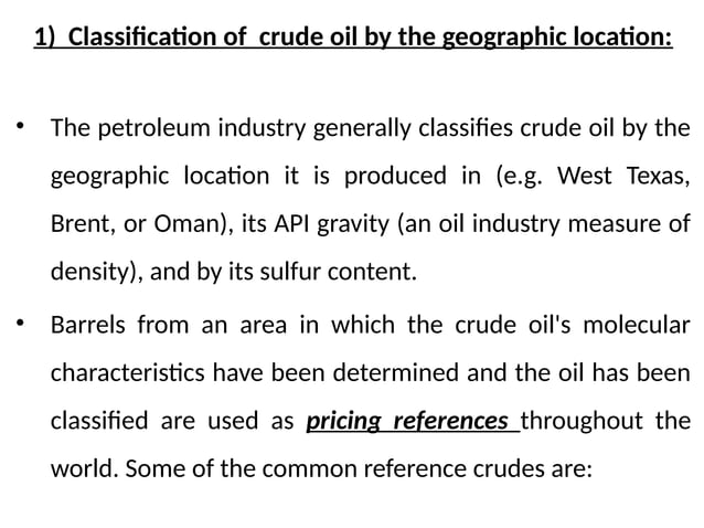 Classification of Petroleum products.pptx | Commodities | Economy