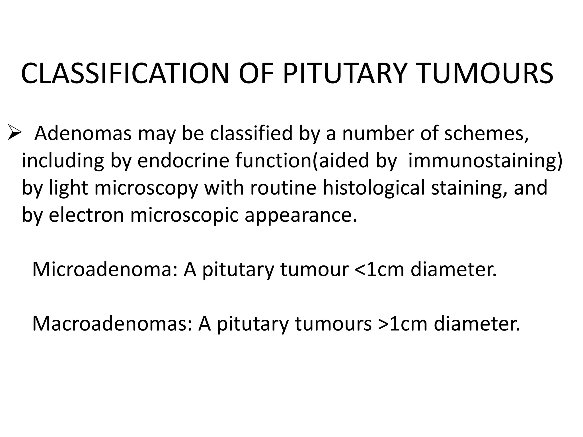 Classification of pitutary tumor & their management | PPTX