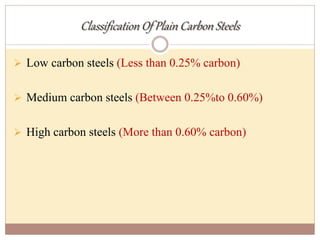 Classification Of Plain Carbon Steels me3i.pptx