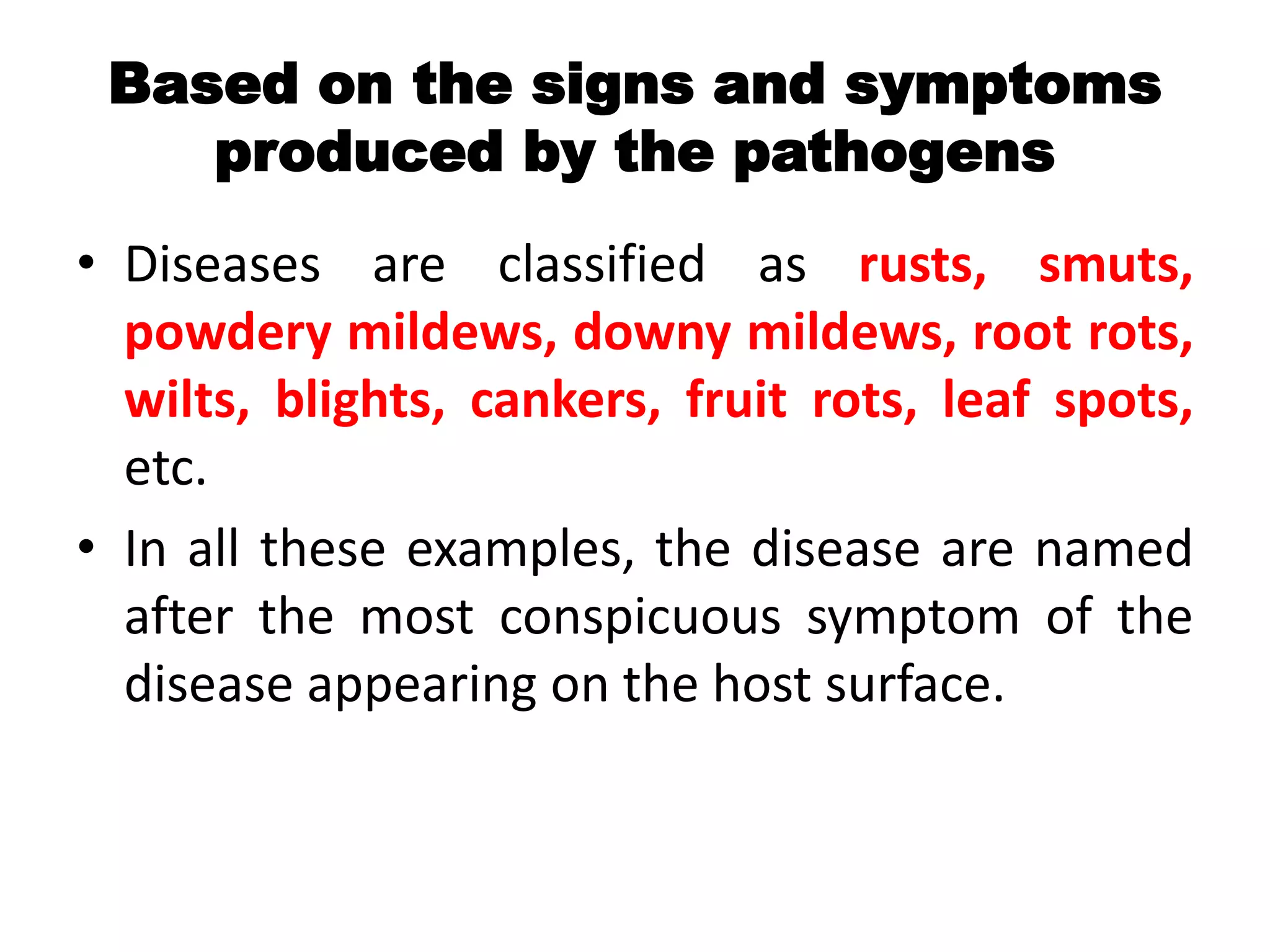 Classification of plant disease | PPTX