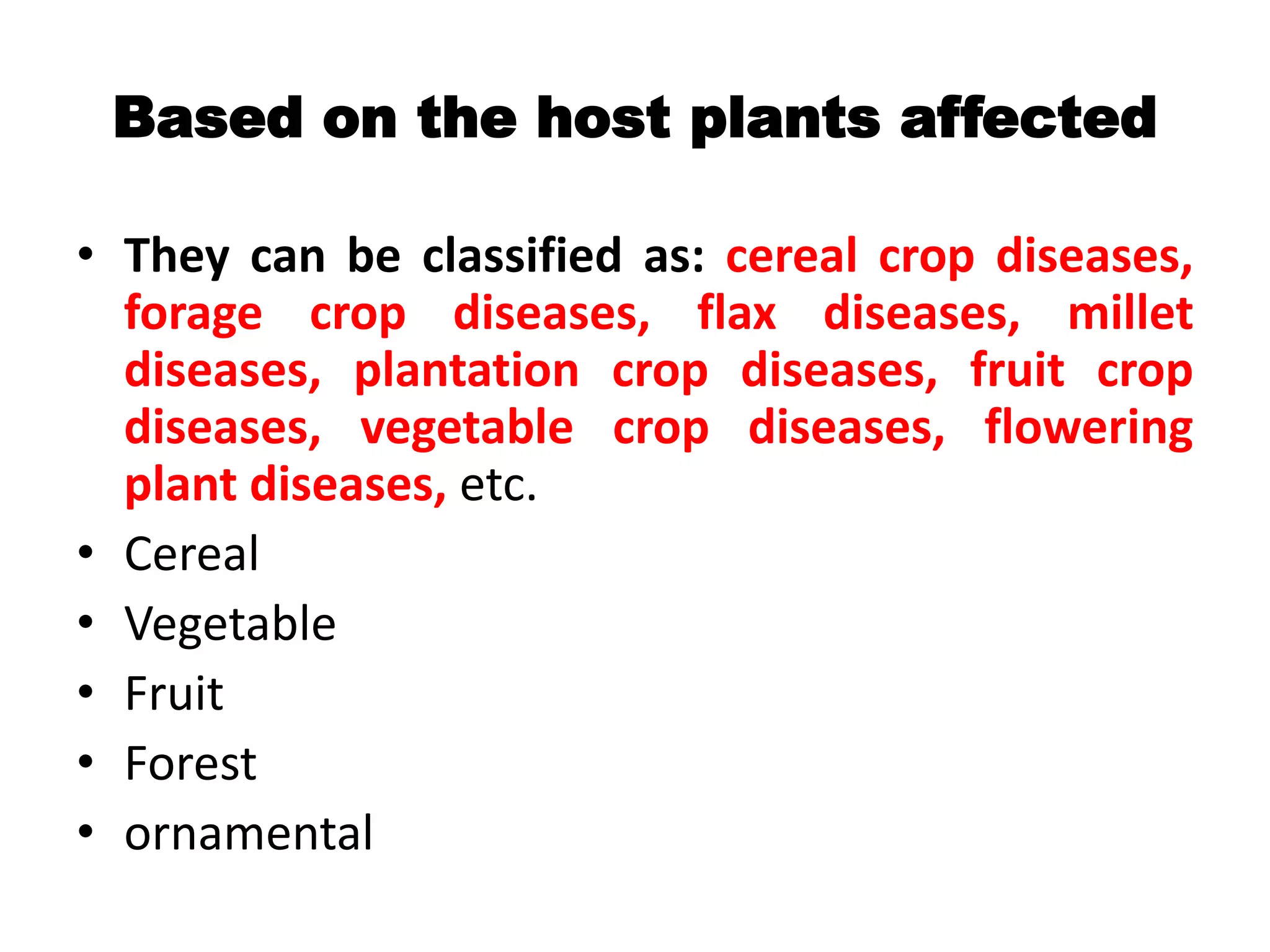 Classification of plant disease | PPTX