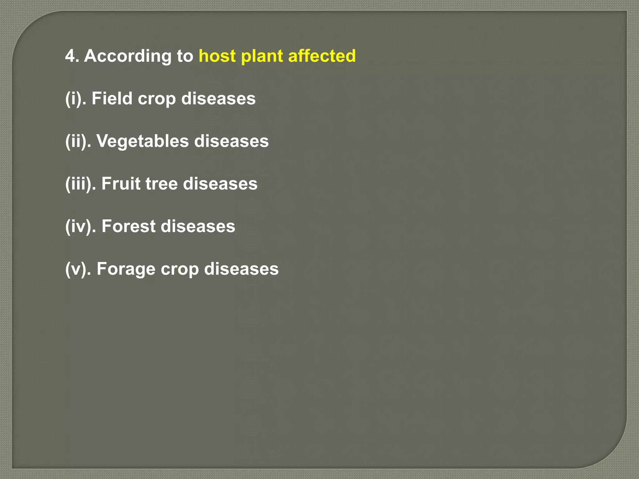 Classification of plant disease | PPTX
