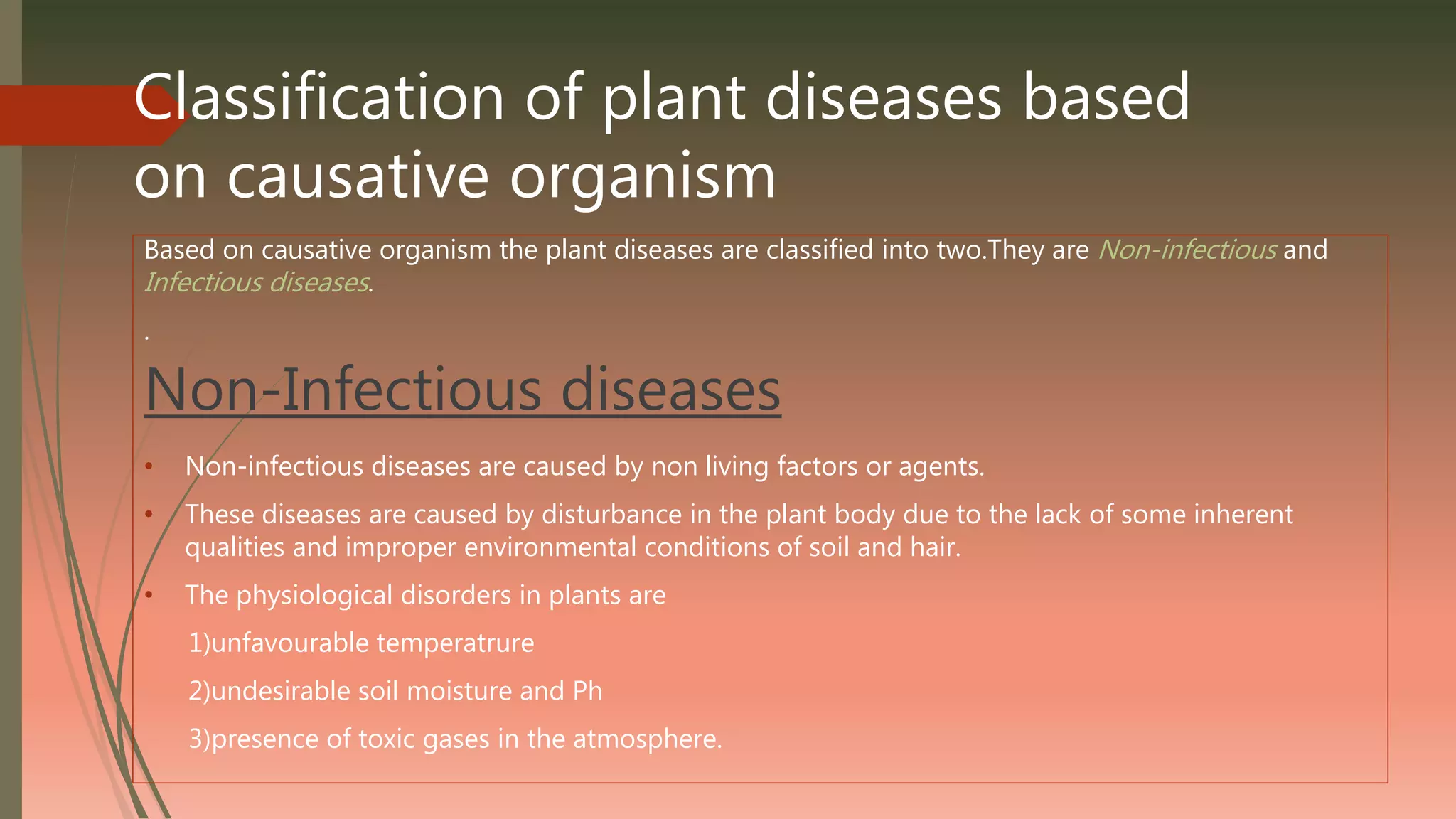 Classification of plant diseases based on causative organism | PPTX