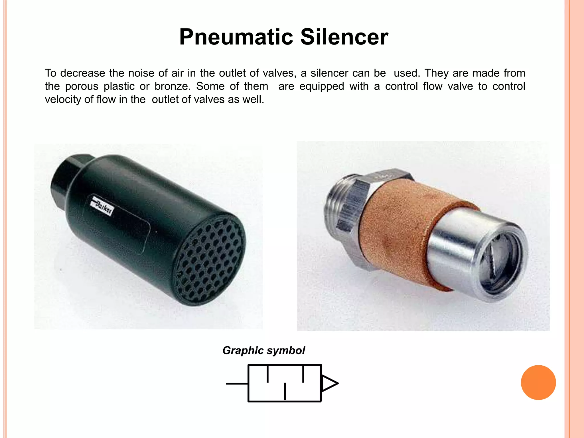 Classification of Pneumatic Elements Included Valves, Compressor | PPTX