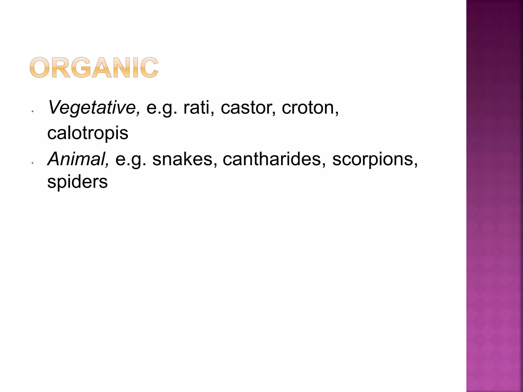 Classification of Poisons | PDF