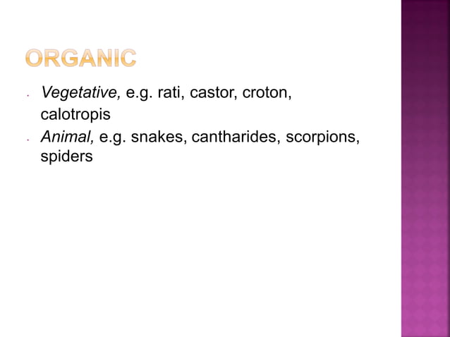 Classification of Poisons | PDF