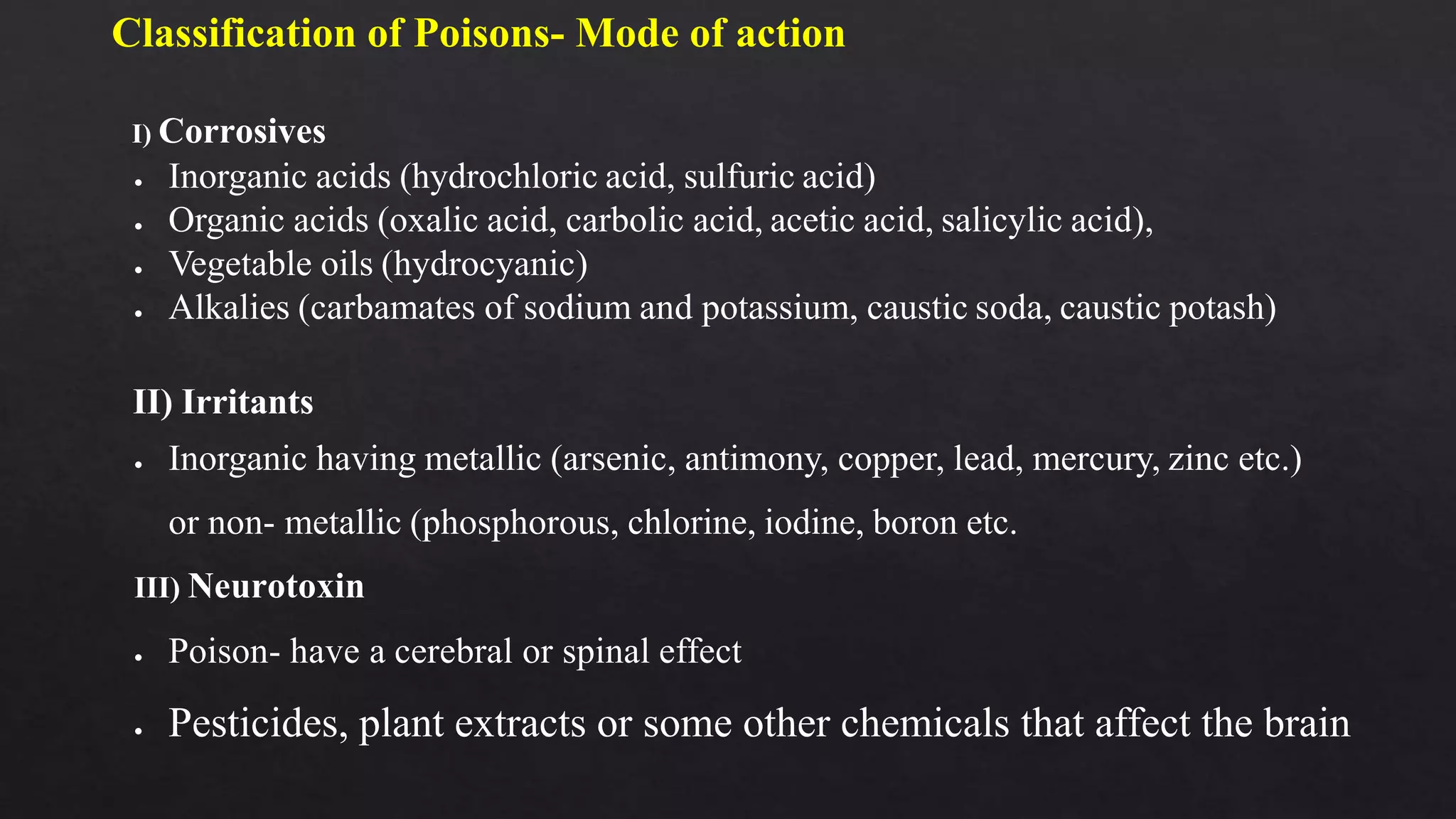 Classification of poisons and types of poisoning.pptx