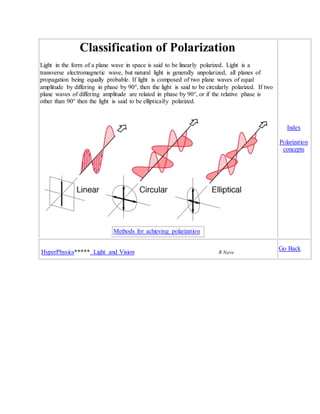 Classification of polarization | DOCX