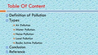 Classification Of Pollution.pptx | Indoor Environmental Quality | Home ...