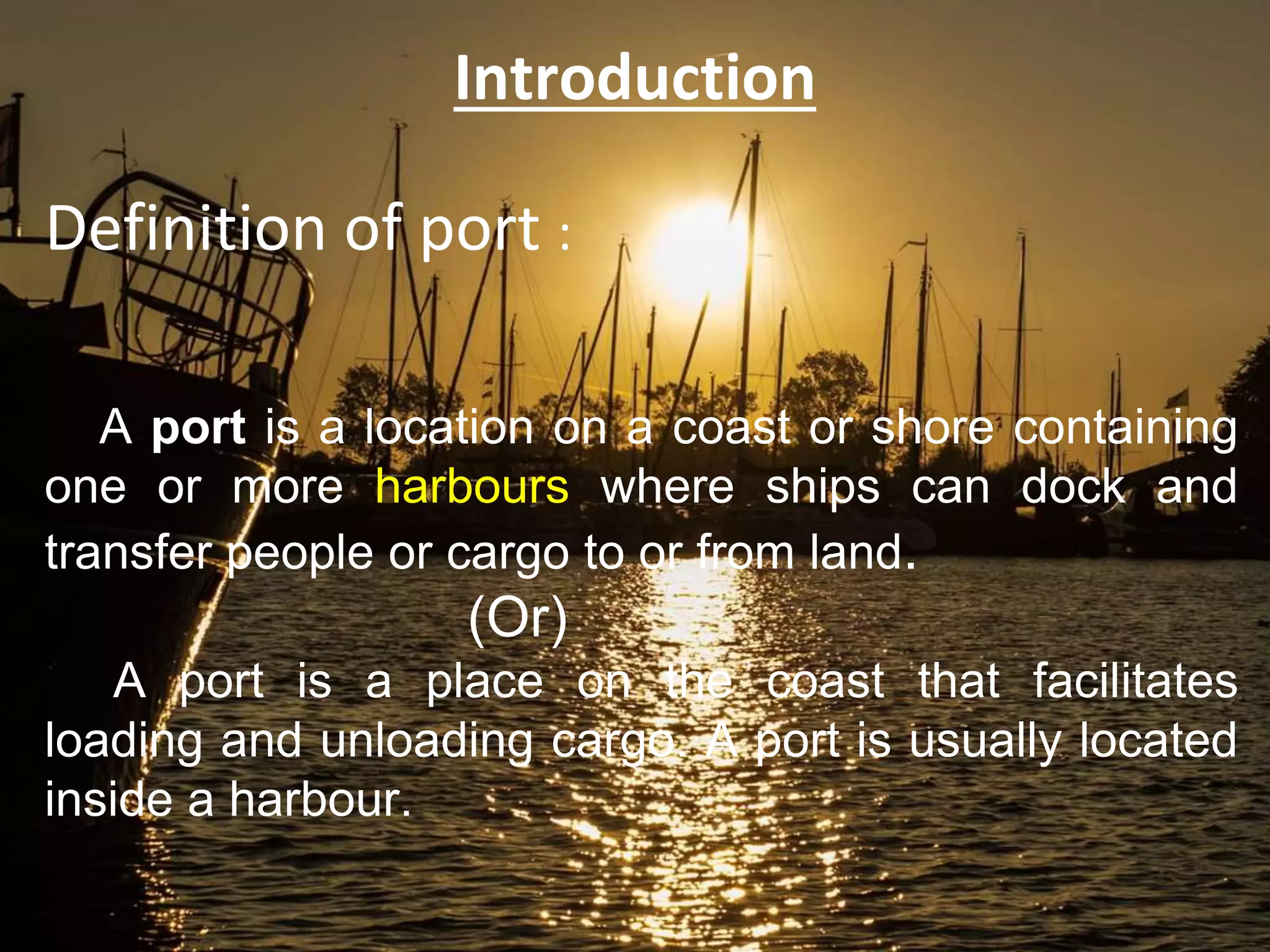 Classification of port and harbour ppt.pptx