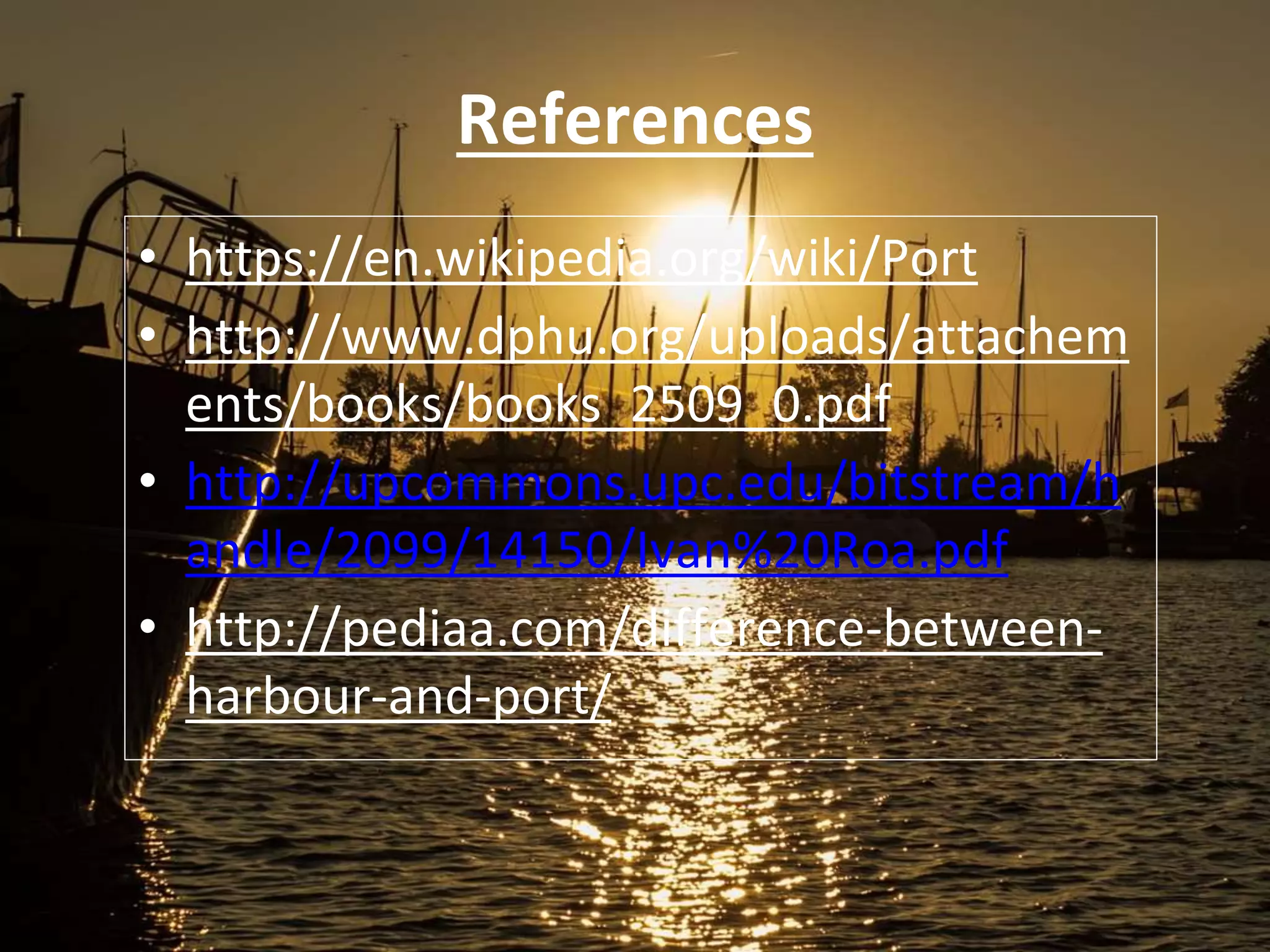 Classification of port and harbour ppt.pptx