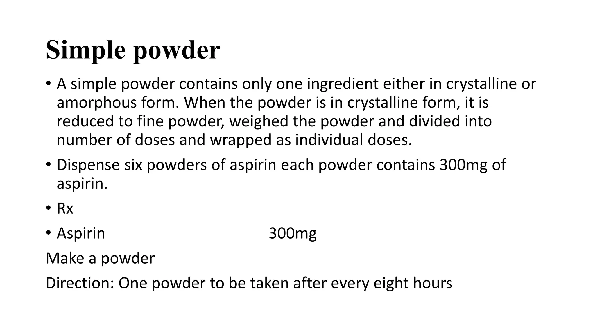 Classification of powders | PPTX | Oral care | Personal Care