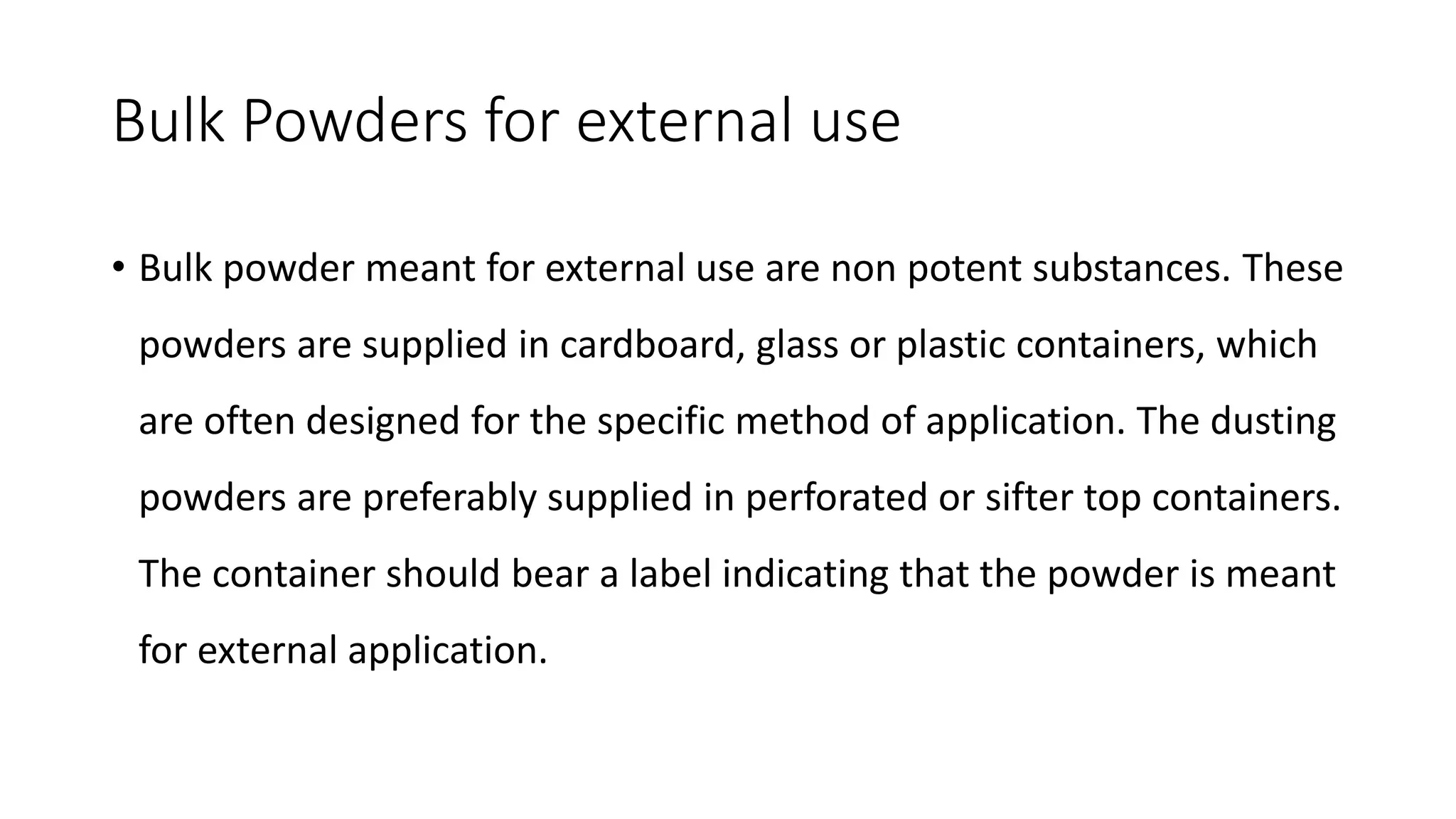 Classification of powders | PPTX