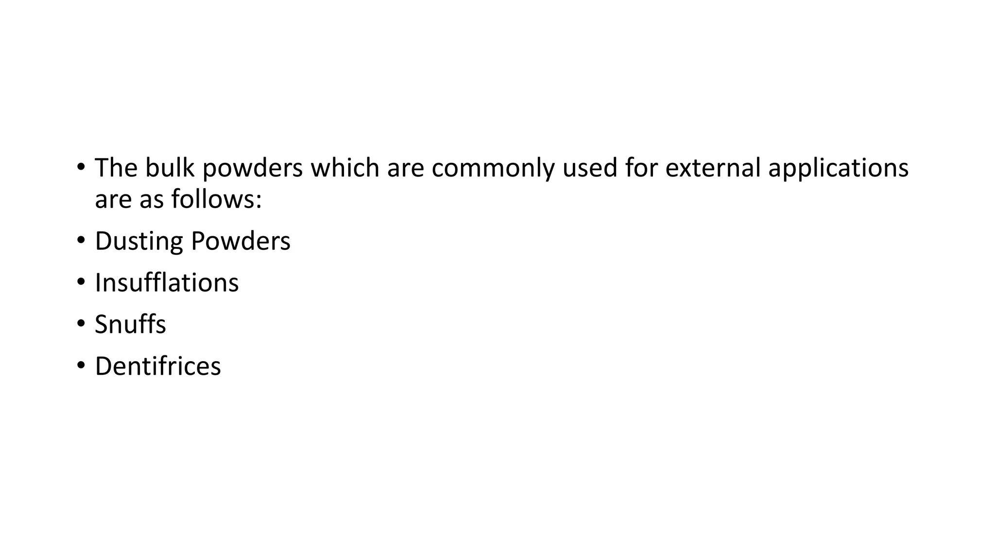 Classification of powders | PPTX | Oral care | Personal Care