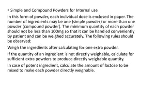 Classification of powders | PPTX
