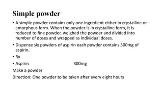Classification of powders | PPTX