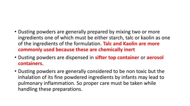 Classification of powders | PPTX | Oral care | Personal Care